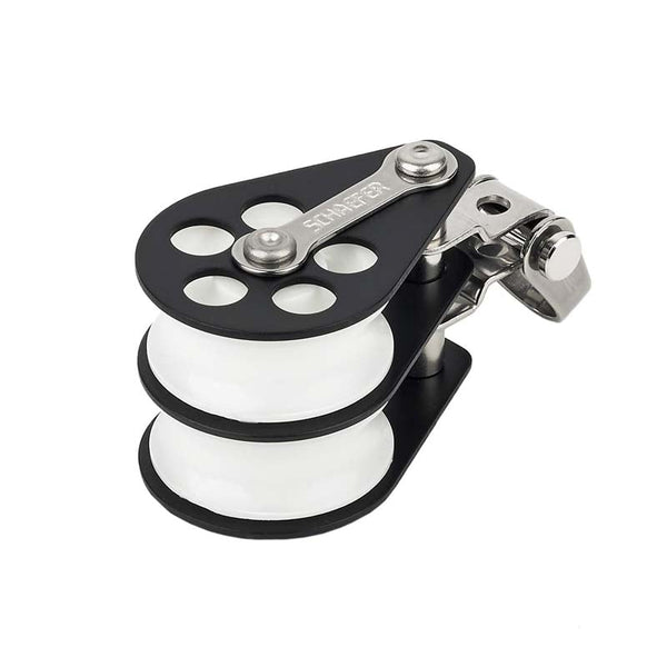 Double Aluminum Block with Front Side Shackle 303-23 - SchaeferMarine